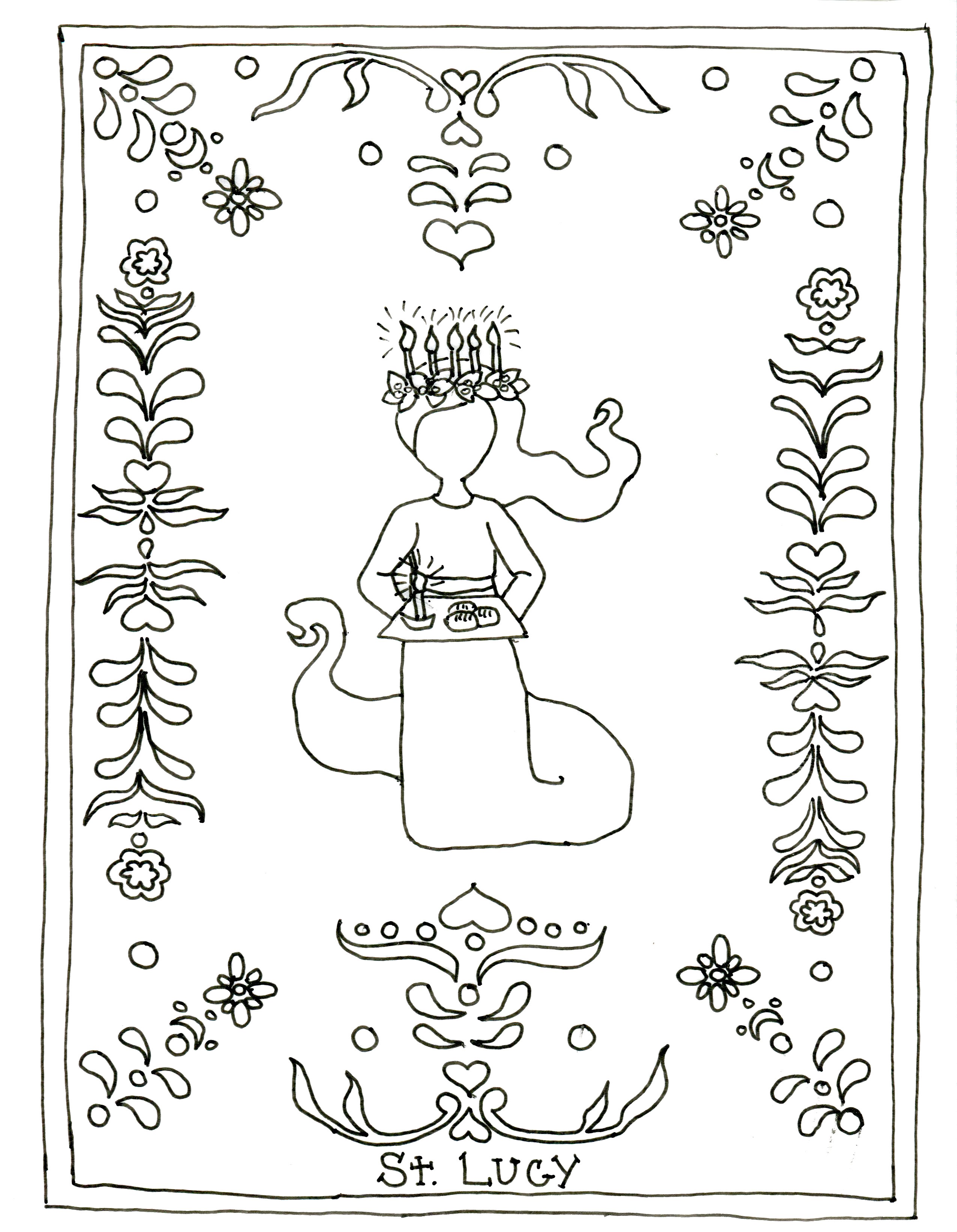 StLucyColoring | The Homely Hours