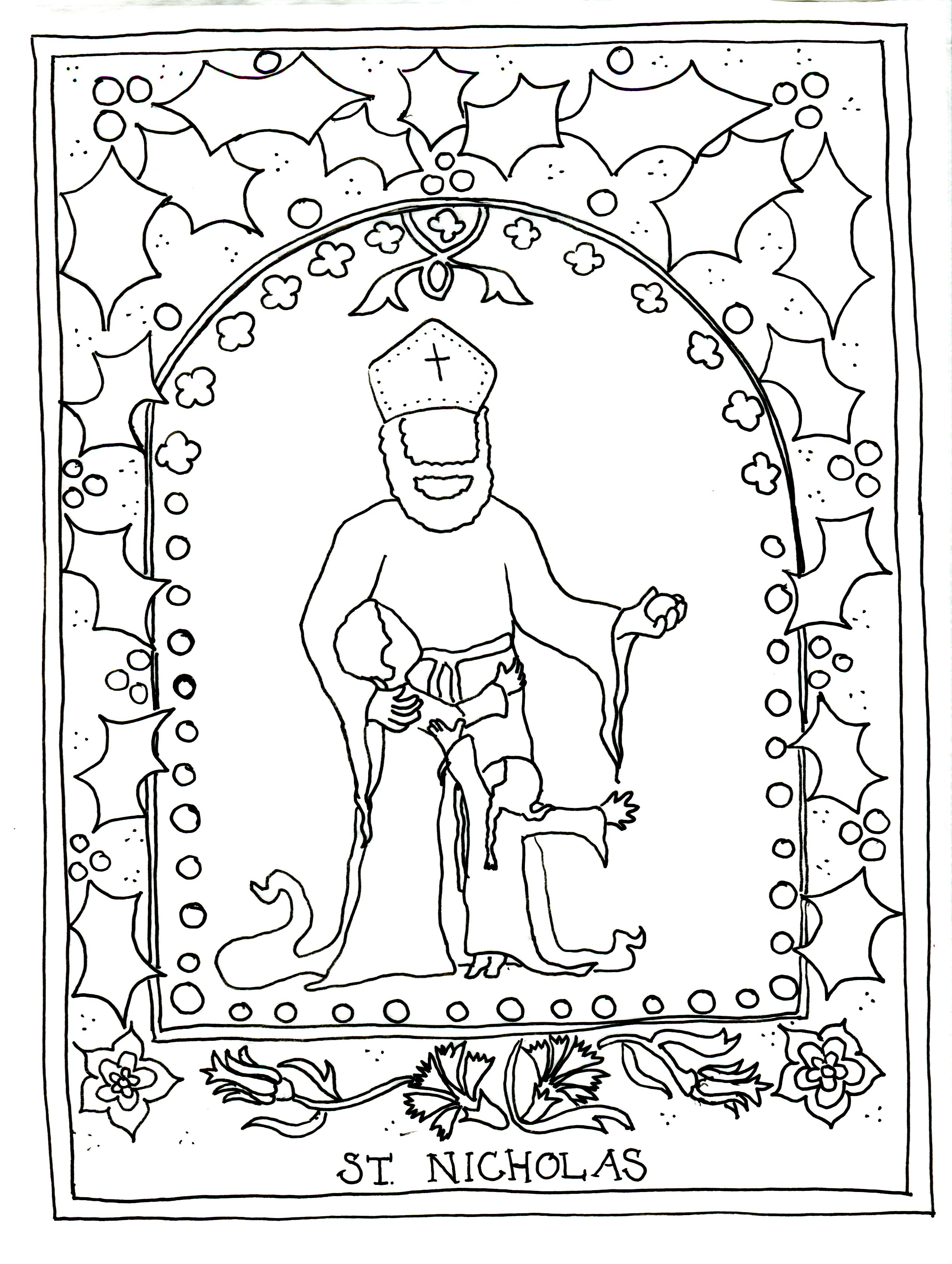 Advent Saints Coloring Pages | The Homely Hours