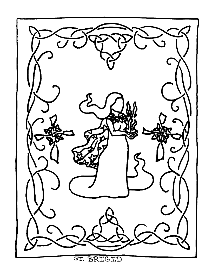 Saint Brigid Coloring Page | The Homely Hours